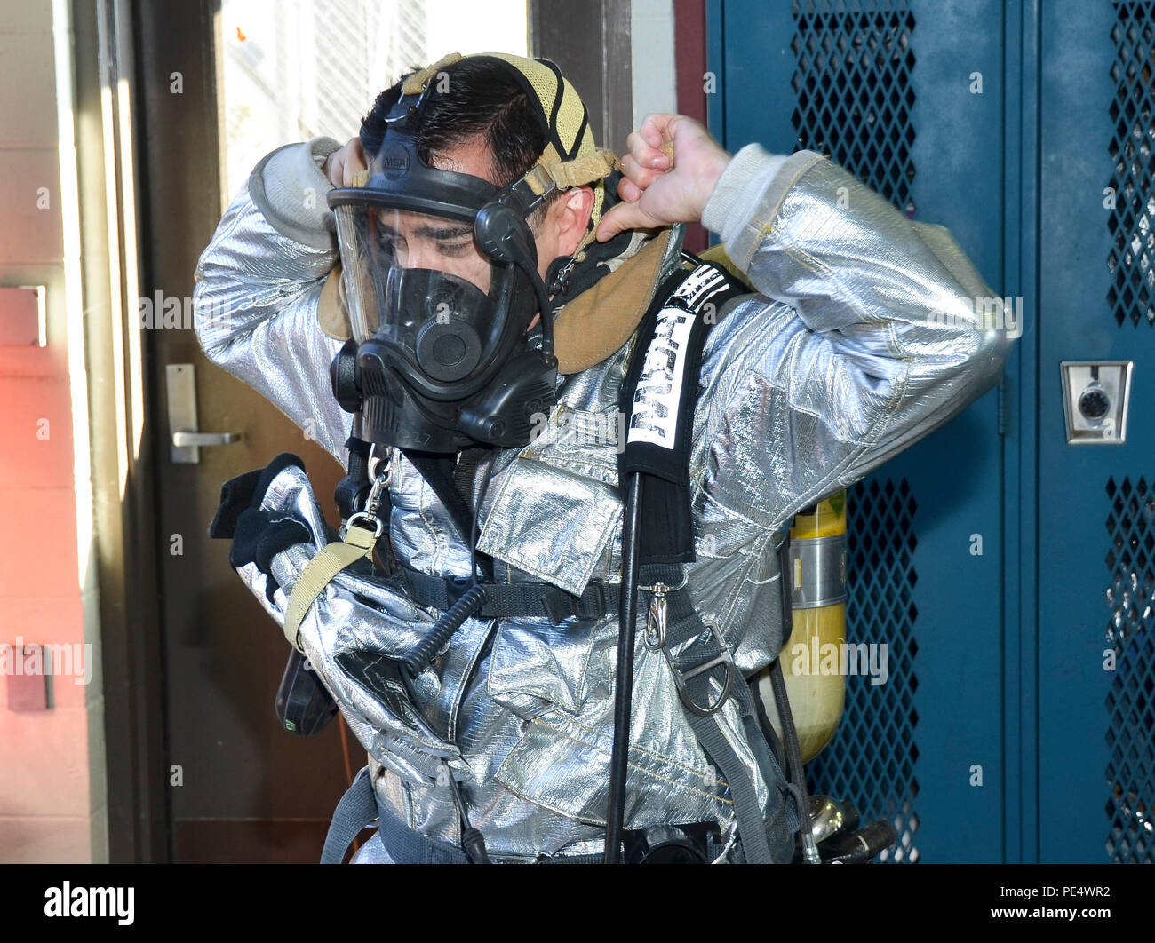 Firefighters from the Civil Engineering Squadron practice fighting ...