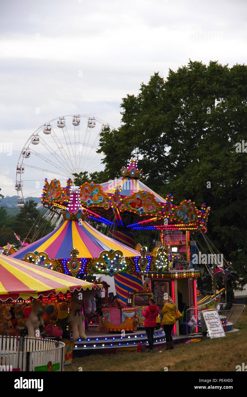 Ferris Wheel beyond Carnival Rides at Bristol International Balloon ...