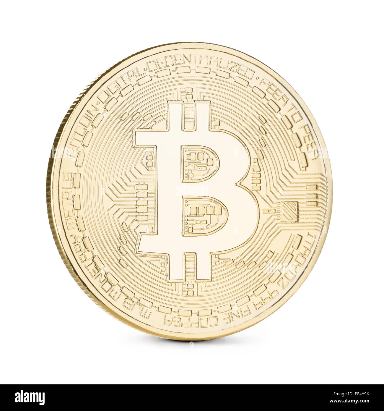 Golden bitcoin coin btc Cut Out Stock Images & Pictures - Alamy