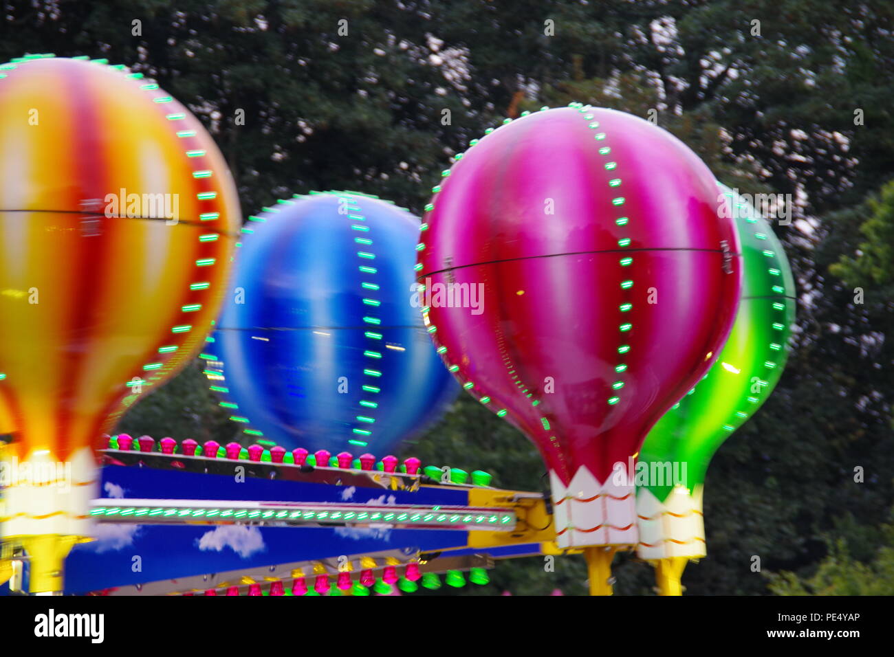 Balloon Carousel Amusement Ride at Bristol Balloon Fiesta, UK. August ...