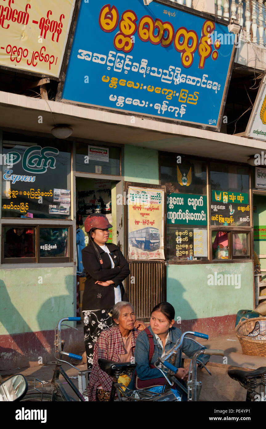 Shops in a bus station near Mandalay,Myanmar,Burma Stock Photo - Alamy