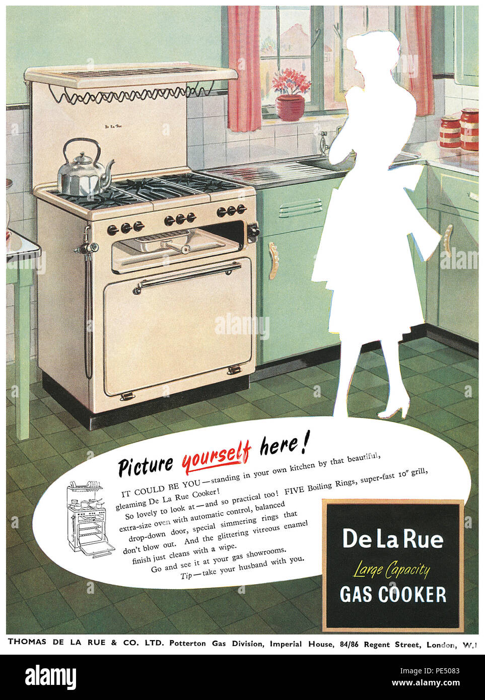 Gas cooker 1950s hi-res stock photography and images - Alamy