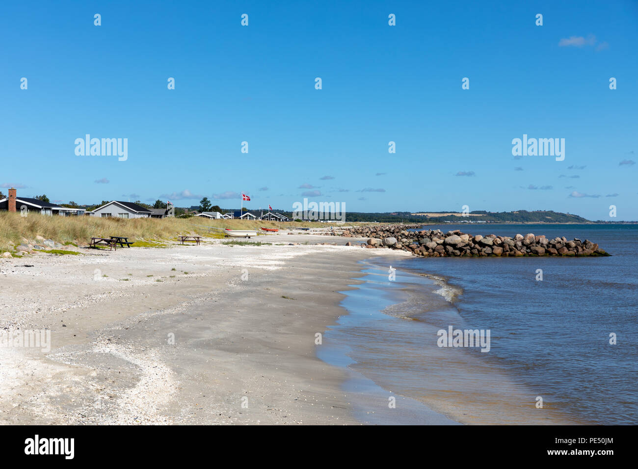 Beach in summer, Saeby, Denmark Stock Photo - Alamy