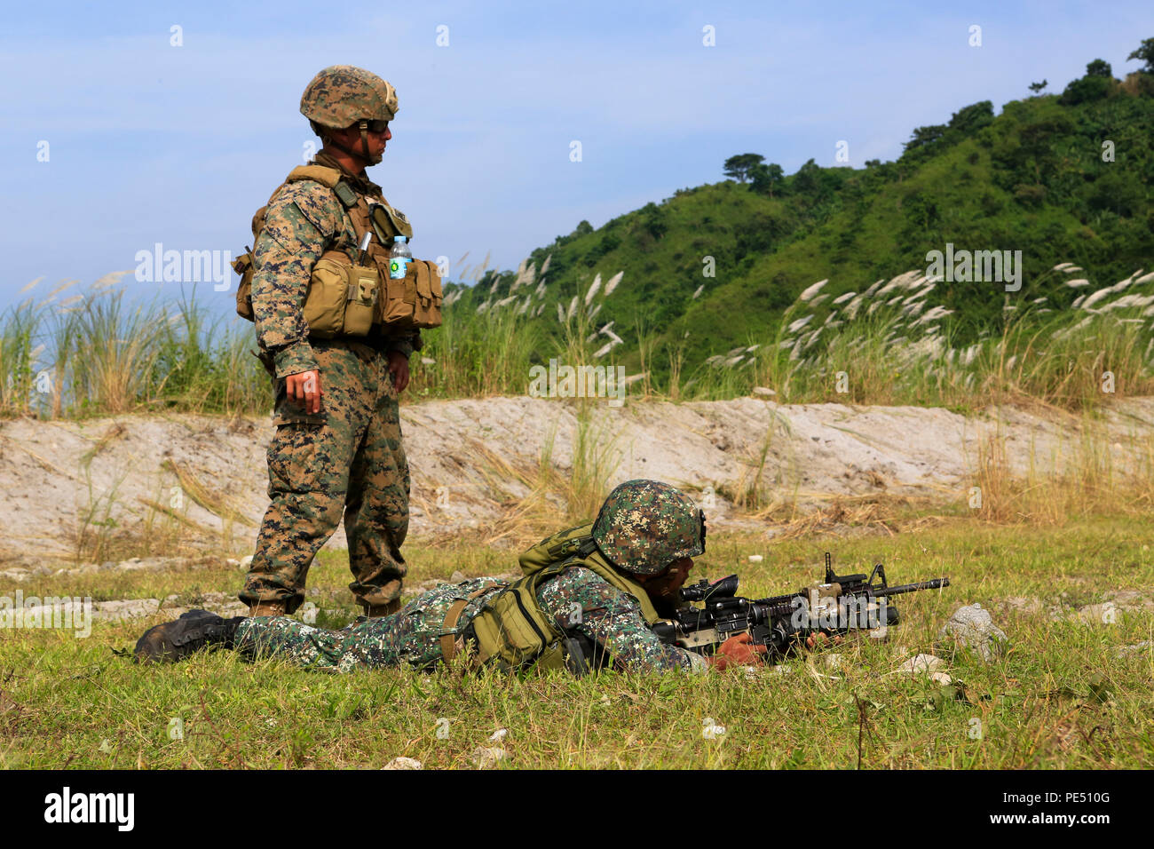 U.S. Marine Staff Sgt. Alex Ramirez, a platoon sergeant with Echo ...