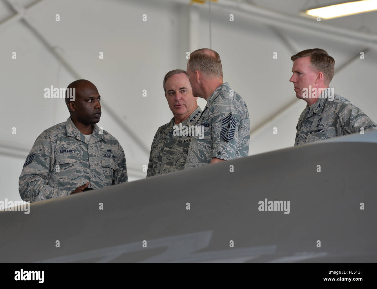A 33rd Maintenance Group fuel systems NCO briefs Air Force Chief of ...