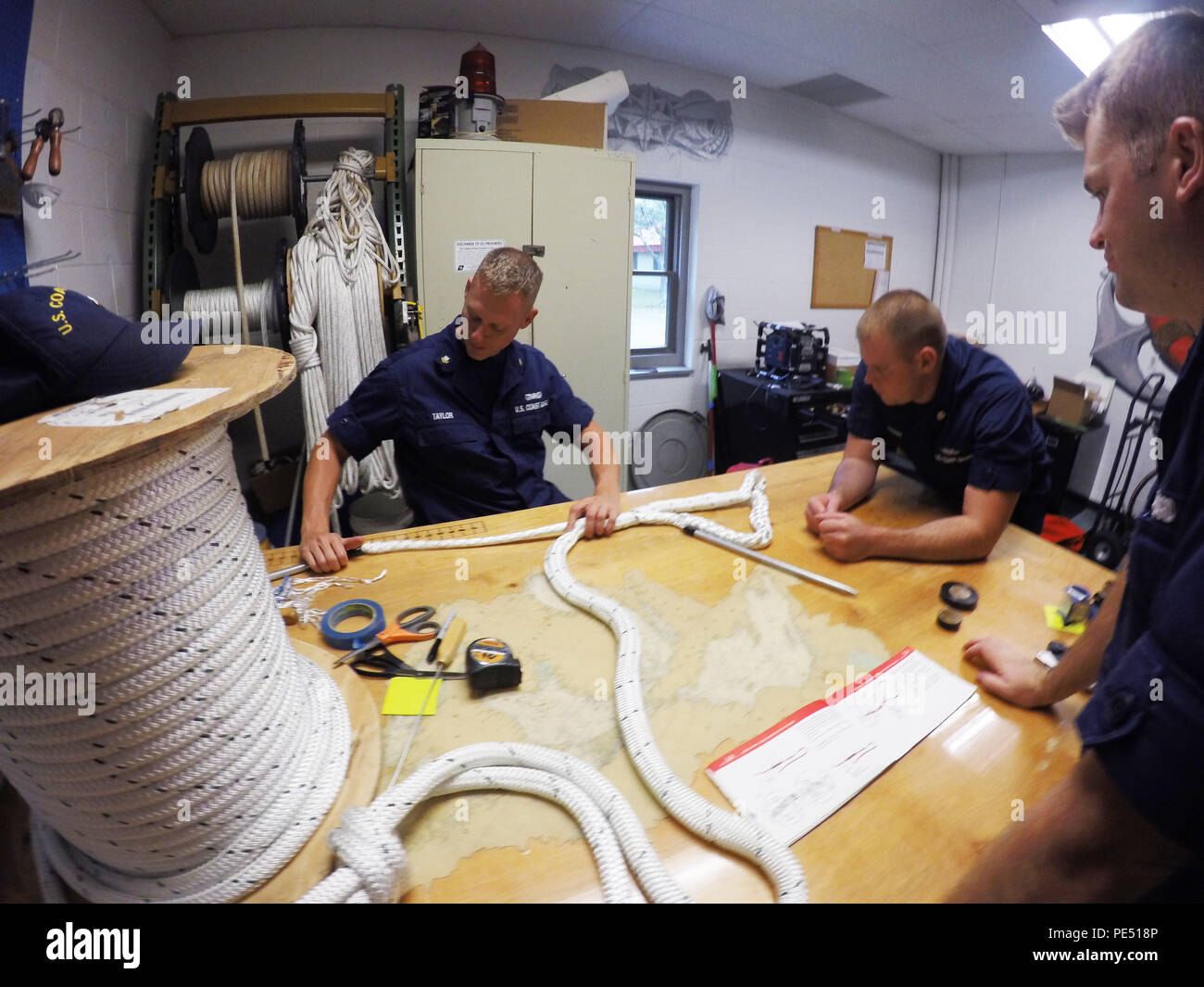 Petty Officer 2nd Class Brock Taylor, a member of Coast Guard Station ...
