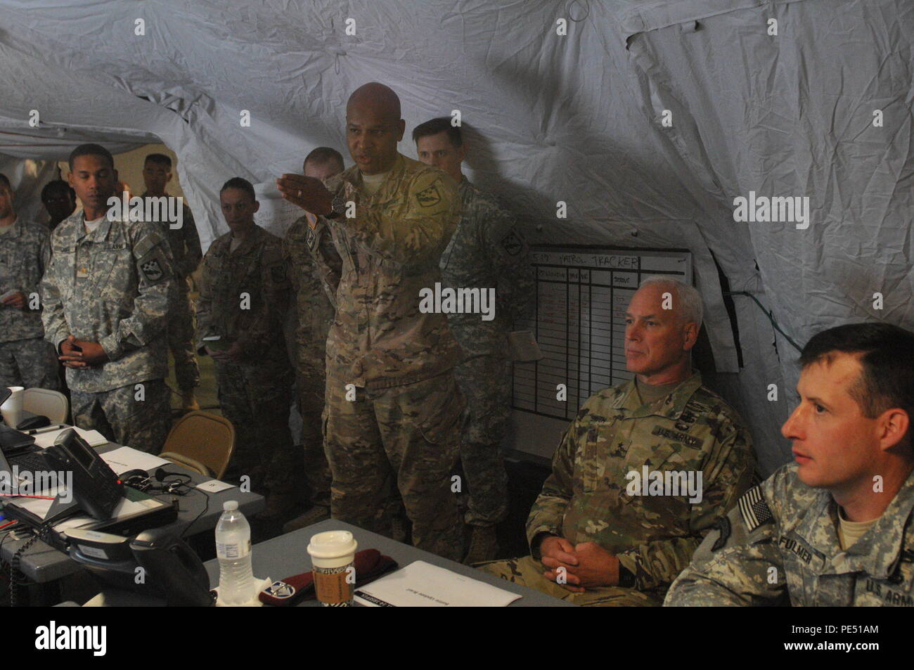 Maj. Gen. Jefforey Smith, XVIII Airborne Corps Deputy Commander looks ...