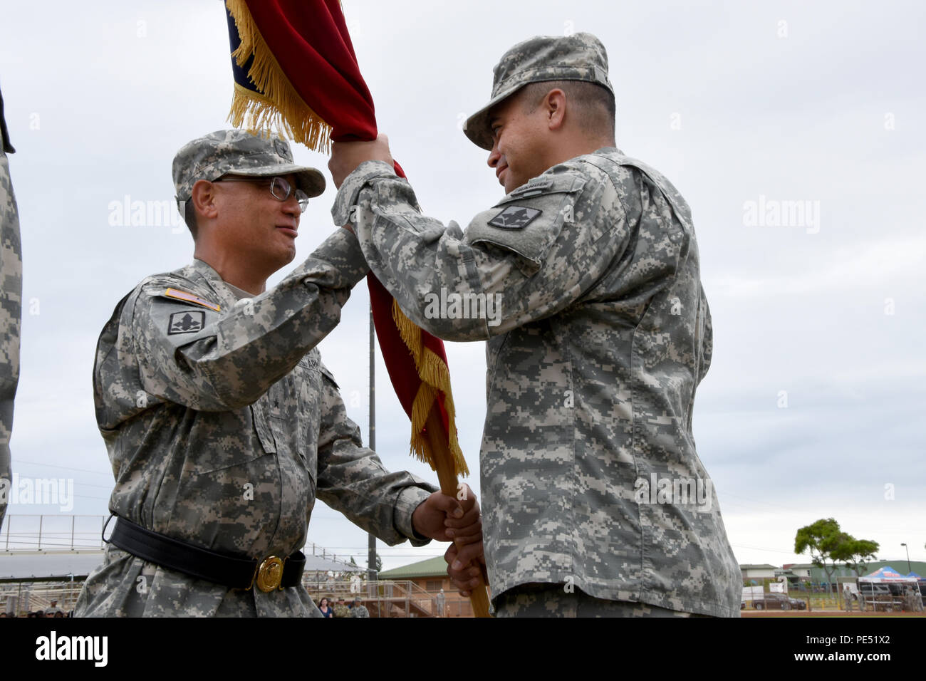 Brig. Gen. Keith Y. Tamashiro passes the 29th Infantry Brigade Combat ...