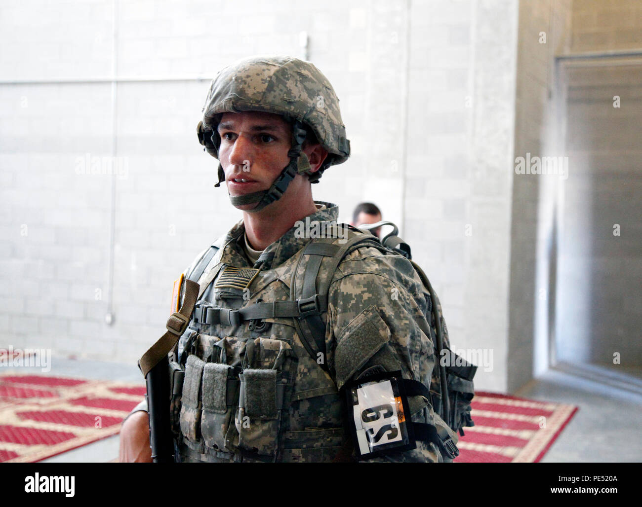 U.S. Army Spc. Bryce Parker, assigned to 492nd Civil Affairs Battalion ...
