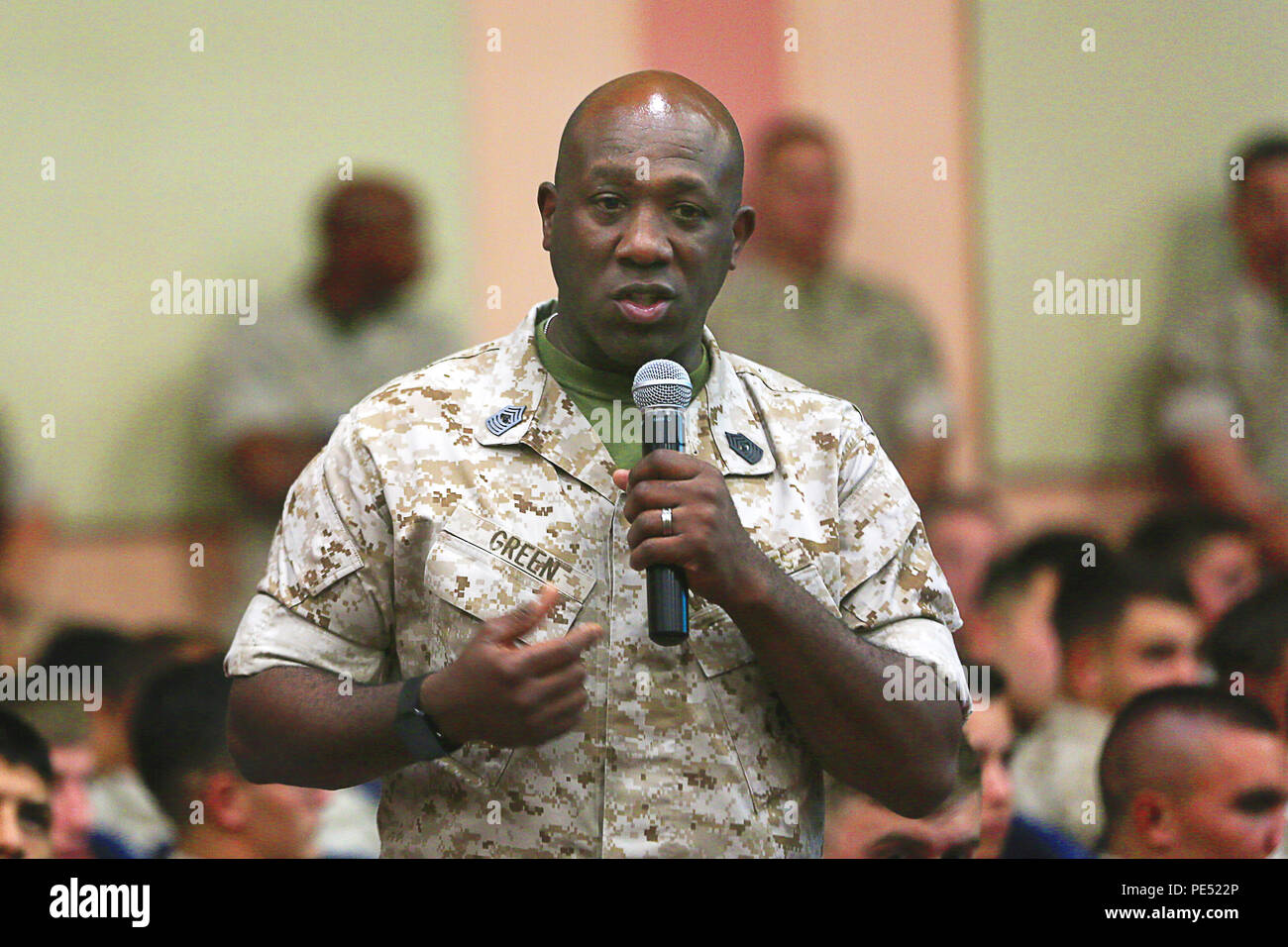 Sgt. Maj. of the Marine Corps Ronald L. Green briefs Combat Center ...