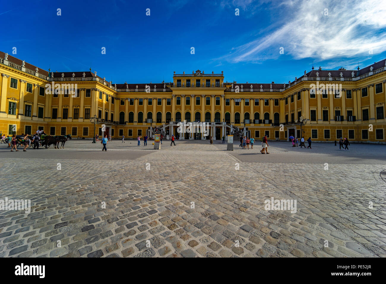 Park of 18th century imperial austrian schönbrunn palace in vienna ...