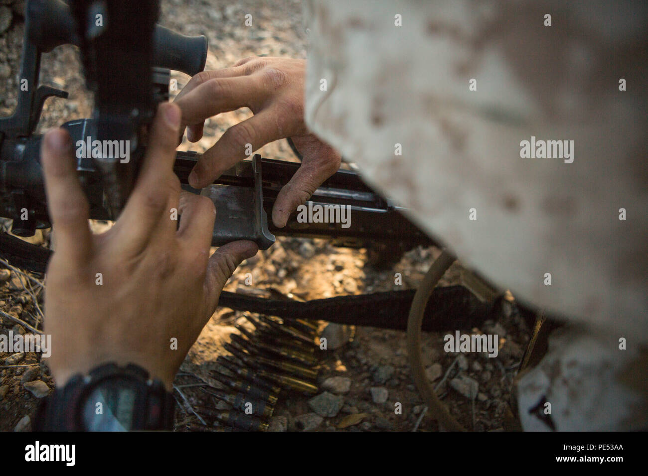 U.S. Marine Corps Lance Cpl. Ryan Fifer, with Marine Wing Support ...