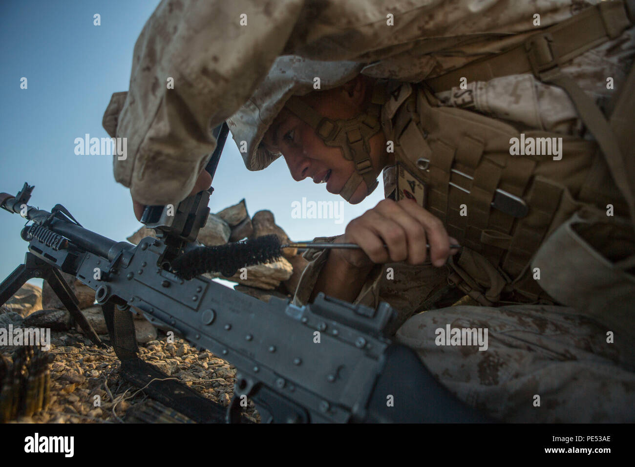 U.S. Marine Corps Lance Cpl. Ryan Fifer, with Marine Wing Support ...