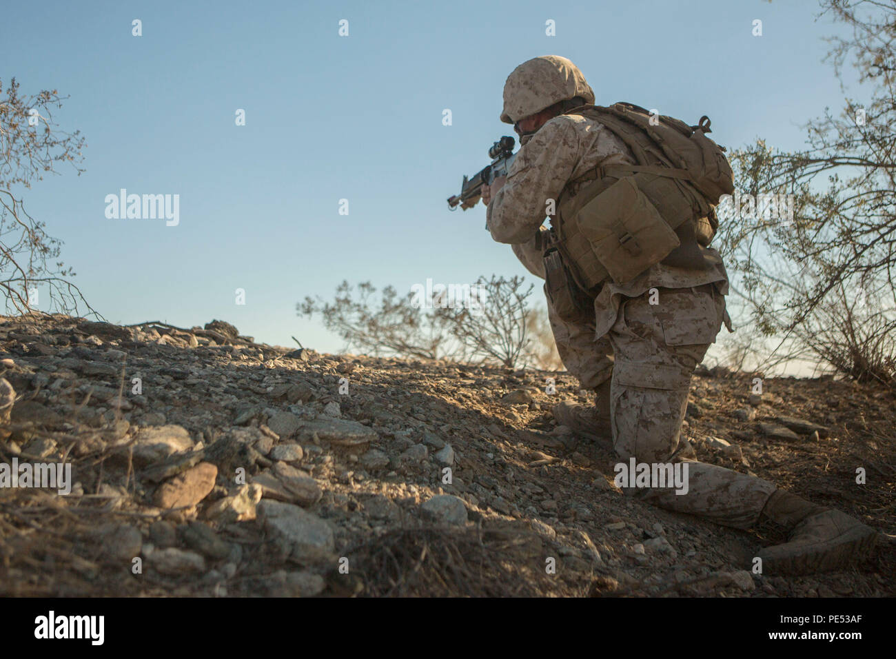 U.S. Marine Corps Cpl. Aaron Tremain, with Marine Wing Support Squadron ...
