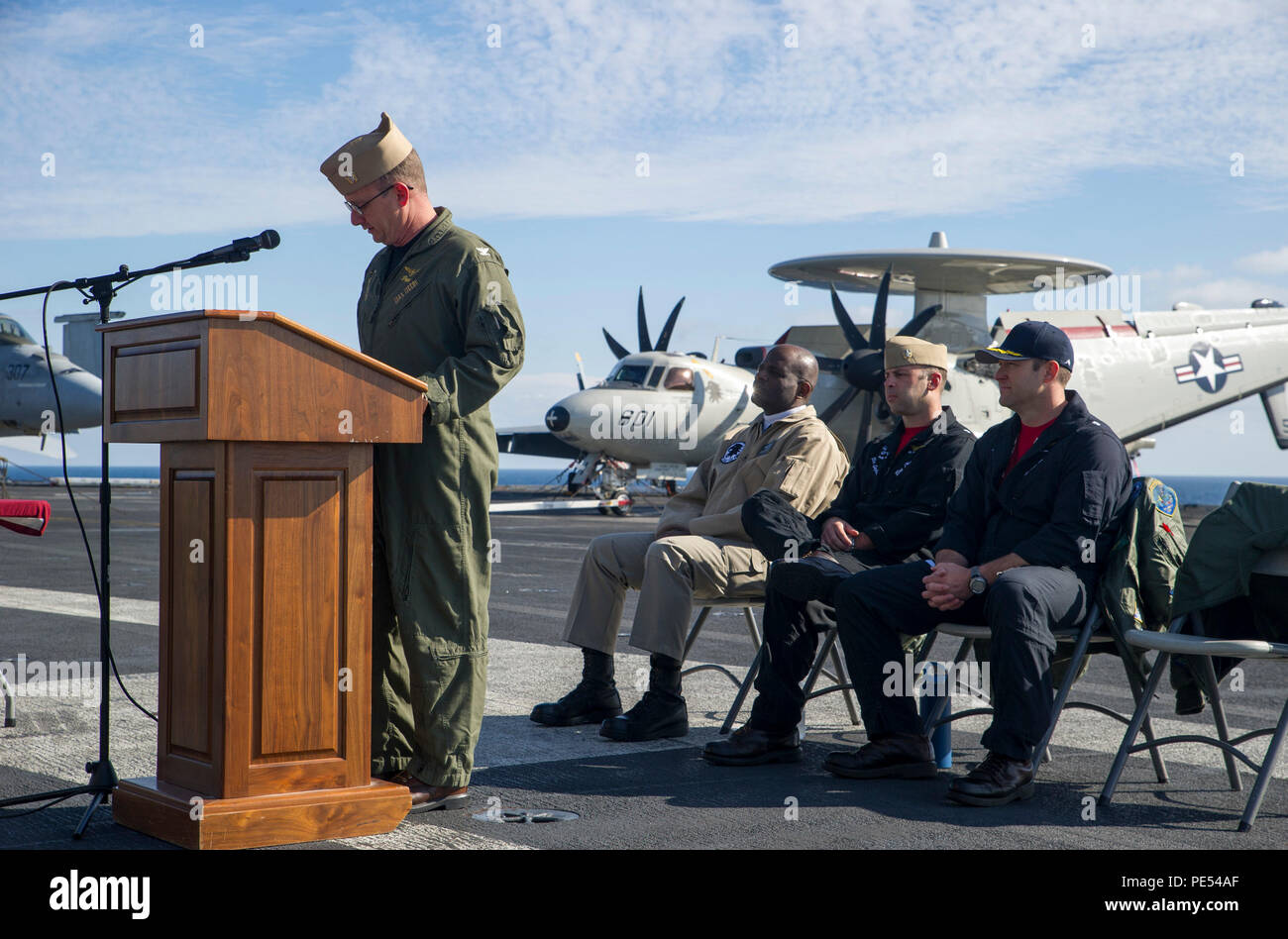 151012-N-EH855-041 PACIFIC OCEAN (Oct. 12, 2015) Capt. Max McCoy ...