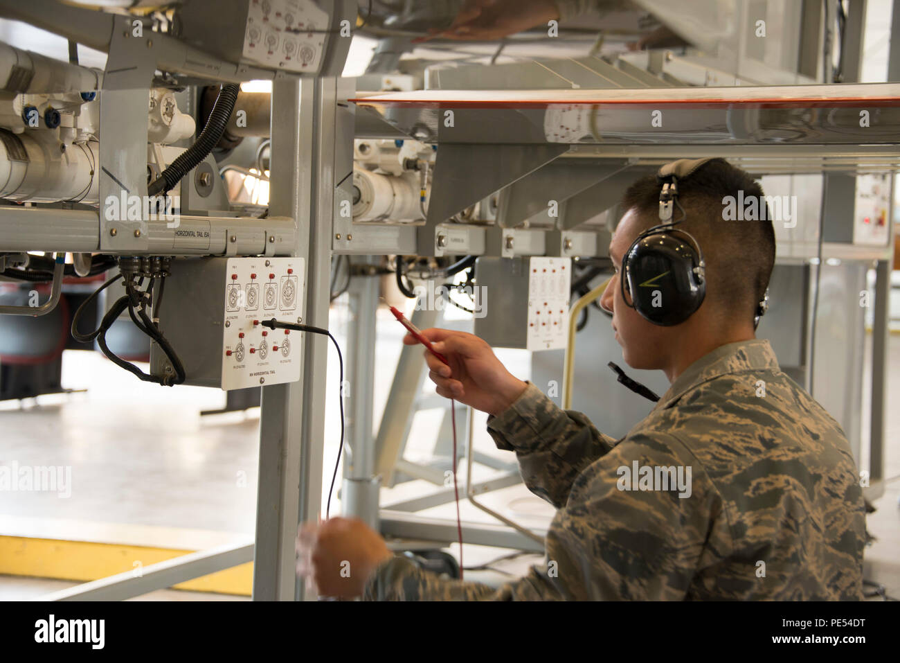 Airman Jaymond Marquez, student 364th Training Squadron, takes ...