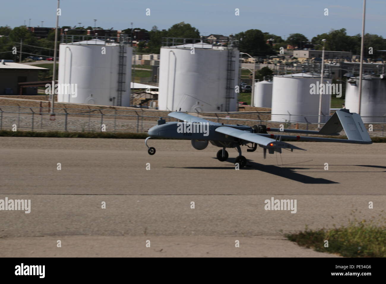 The RQ7-B Shadow Unmanned Aerial System lands after making its historic ...
