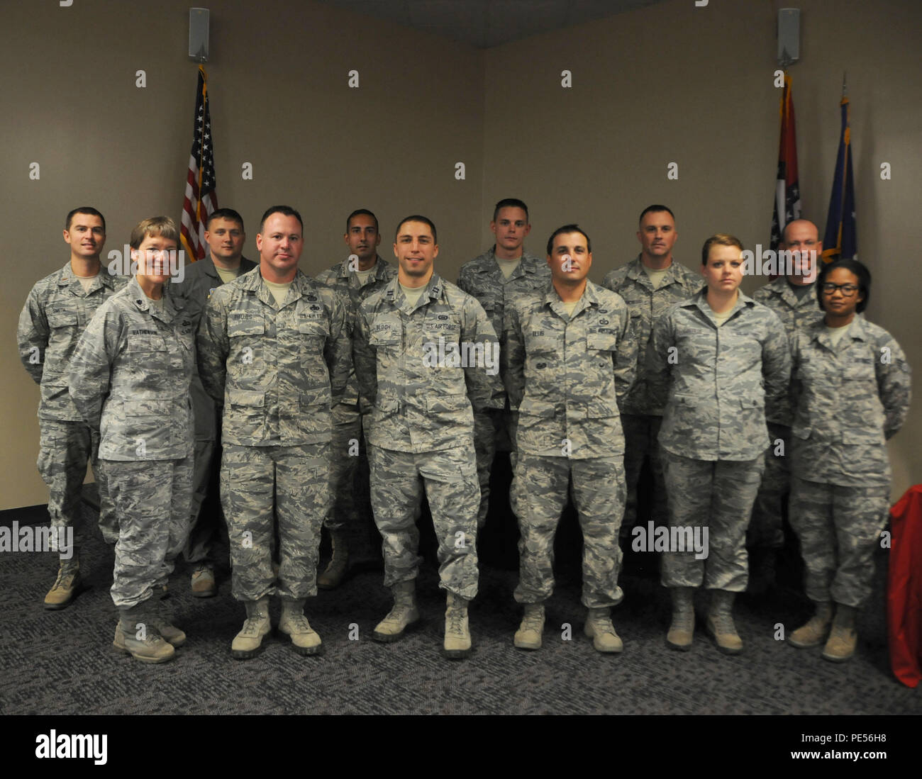 Nominees for the Outstanding Airman of the Quarter pose for a photo ...