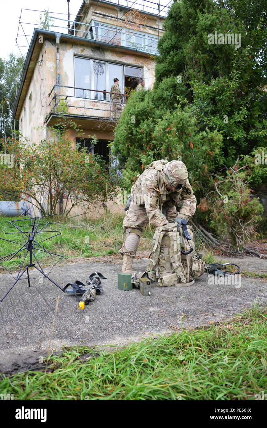 U.S. Army Sgt. Michael Praet, a paratrooper assigned to 1st Squadron ...