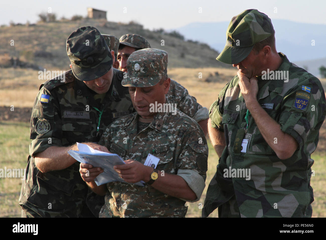 Soldiers with the Armenian Armed Forces Peacekeeping Brigade received ...