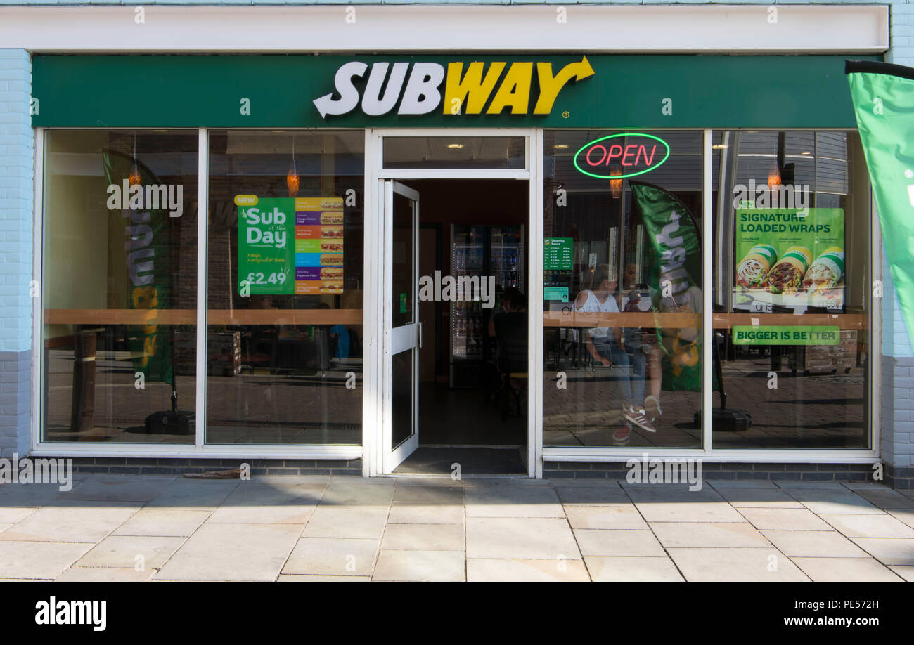 Subway takeaway sandwich shop sign logo Stock Photo - Alamy