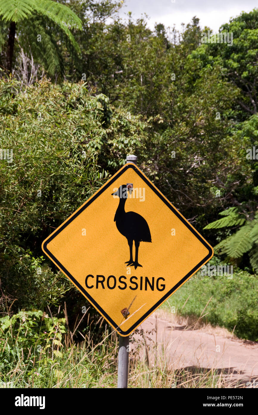 Cassowary warning sign hi-res stock photography and images - Alamy