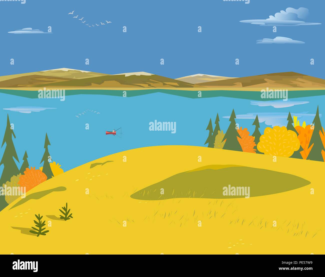 Hill view images Stock Vector Images - Alamy