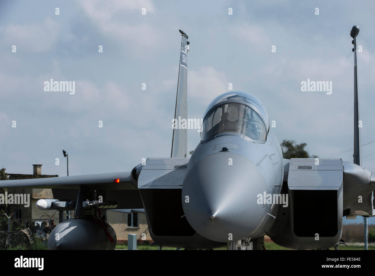An F-15C Eagle fighter aircraft pilot assigned to the 123rd ...
