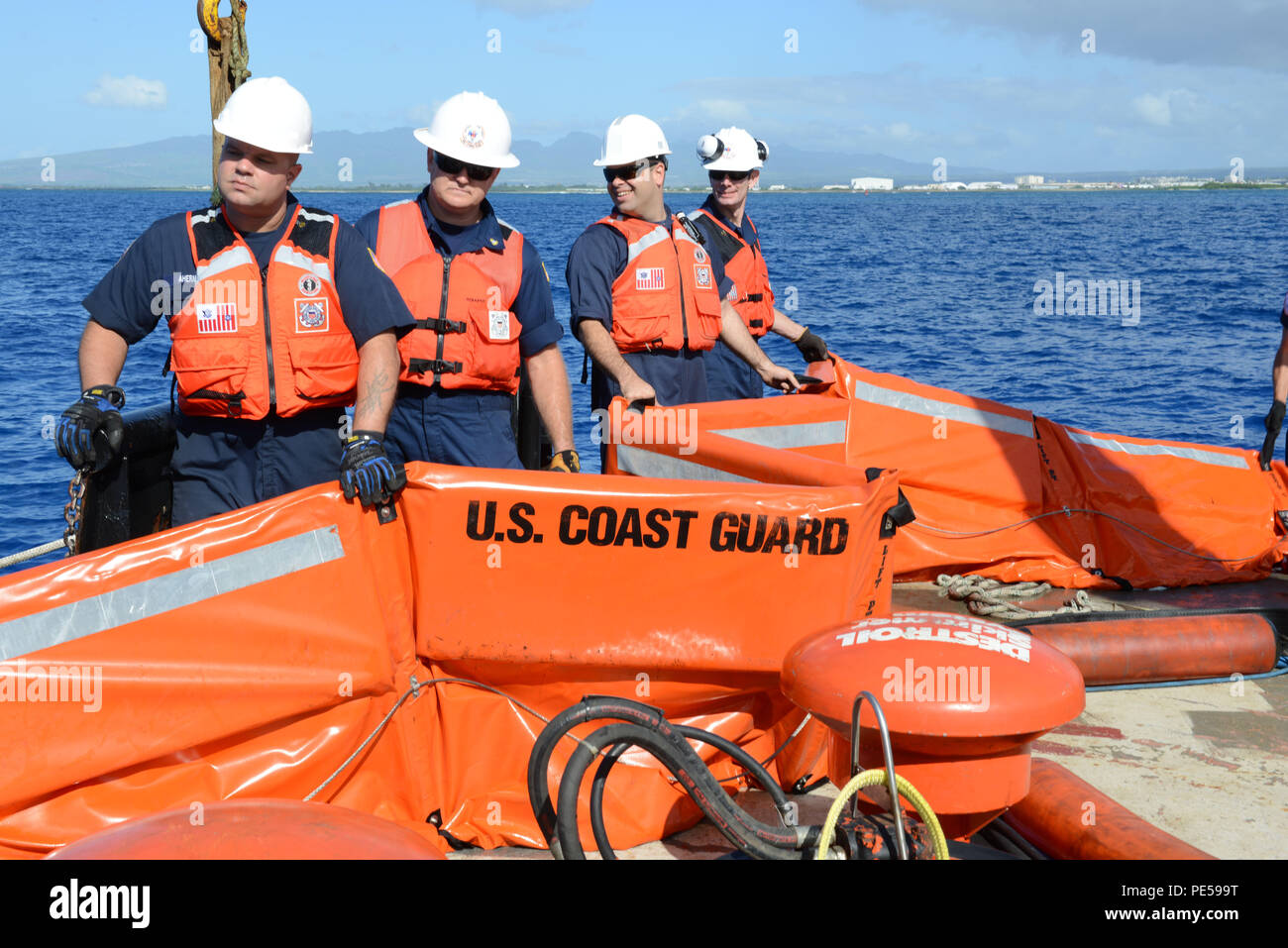 Coast Guardsmen prepare to conduct a training evolution to assemble ...