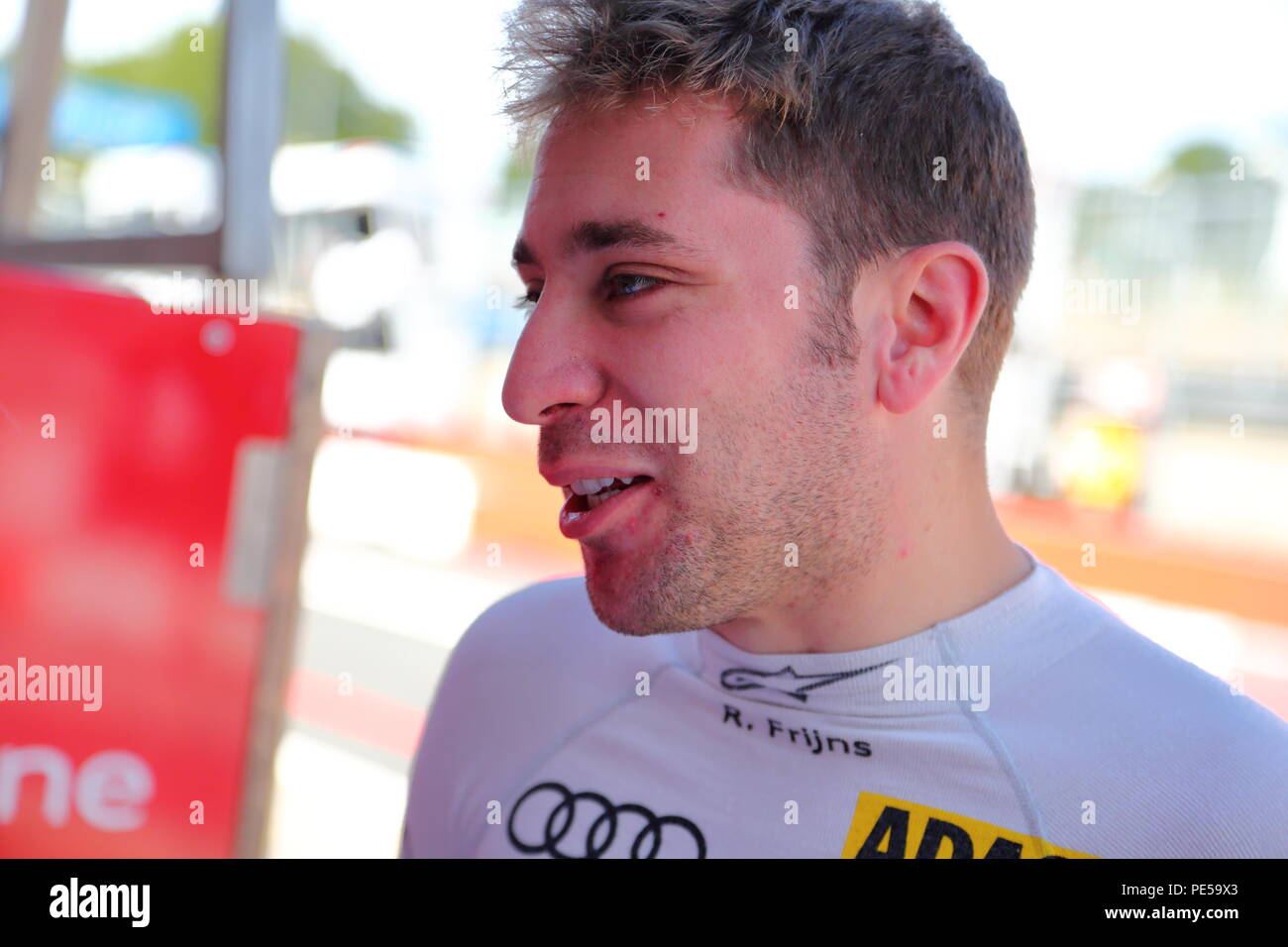 Racing driver Robin Frijns at the DTM 2018 at Brands Hatch Circuit ...