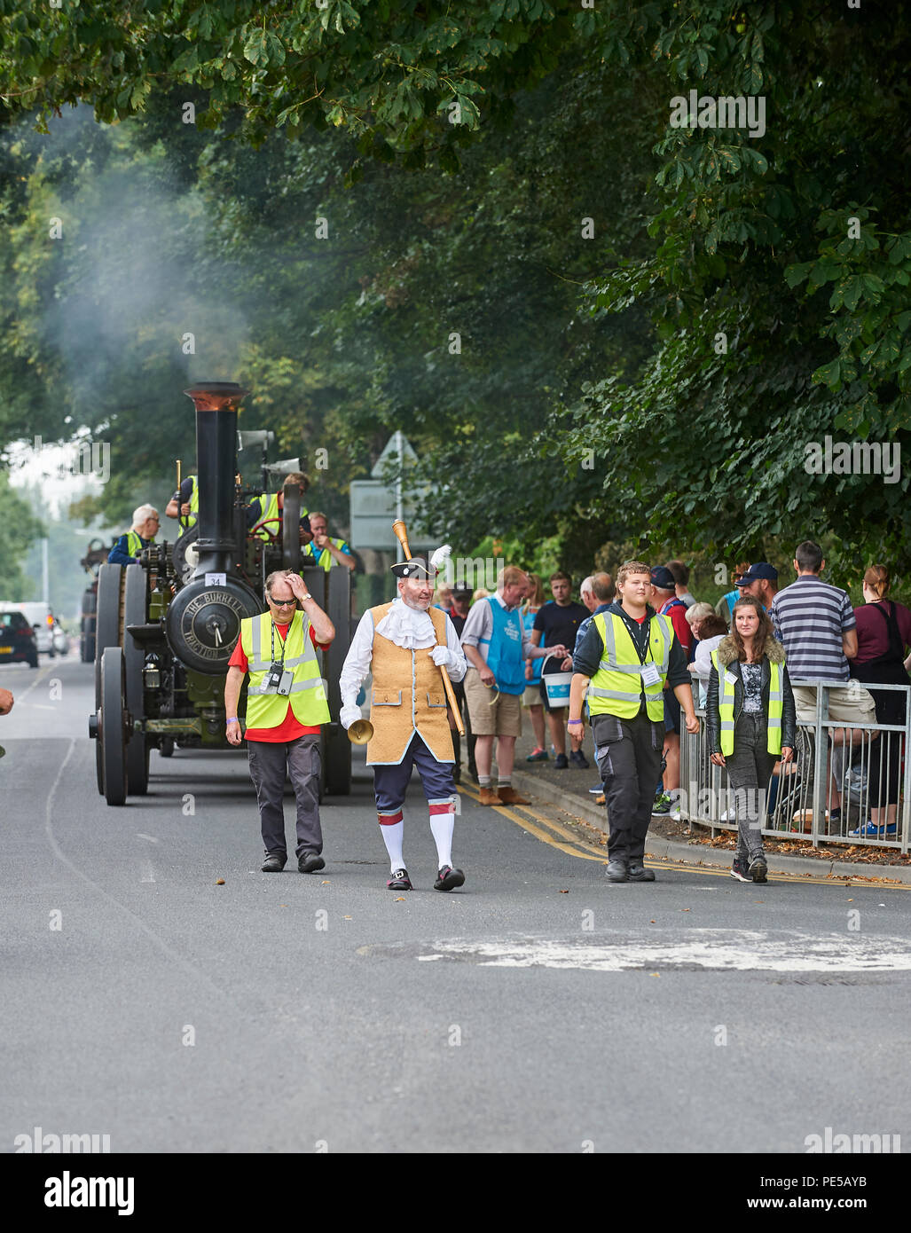 Driffield Town Cryer heading the Vintage steam rally through the ...