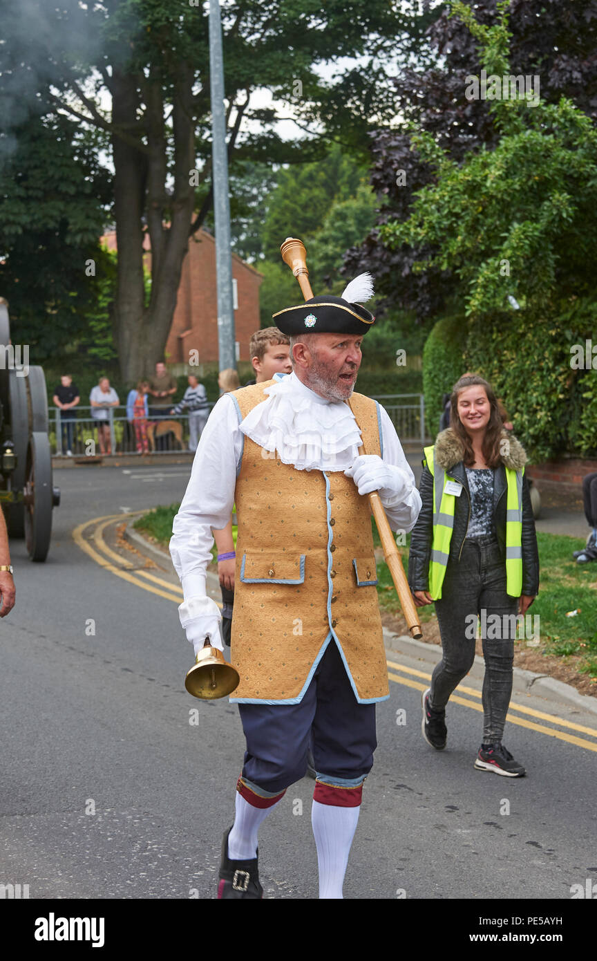 Driffield Town Cryer heading the Vintage steam rally through the ...