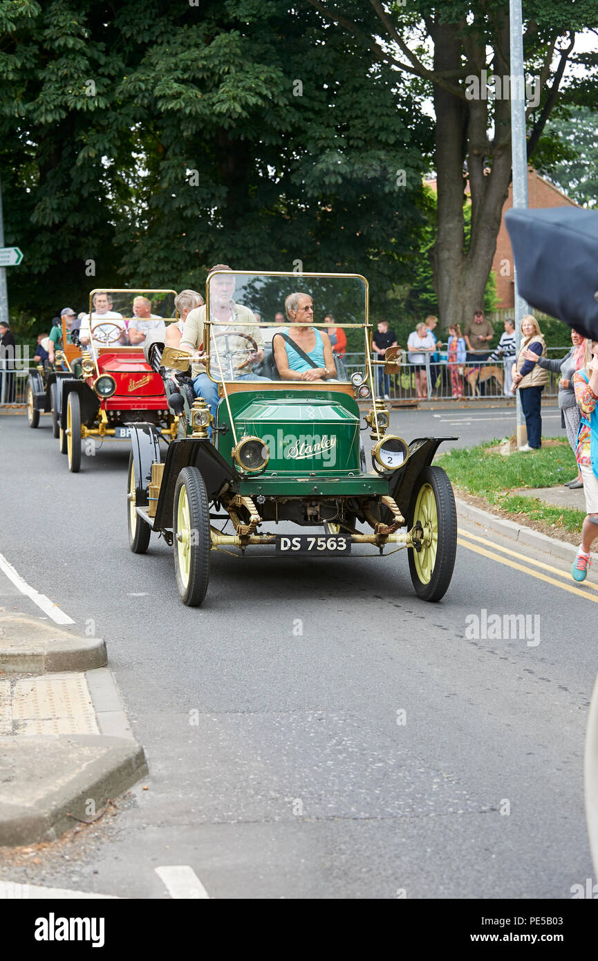Stanley steam car on the Road Run, Driffield steam rally, East Riding ...