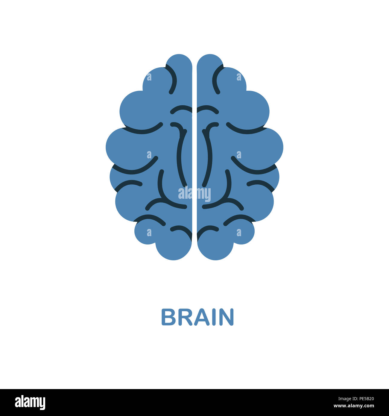 Brain creative icon. Simple element illustration. Brain concept symbol ...