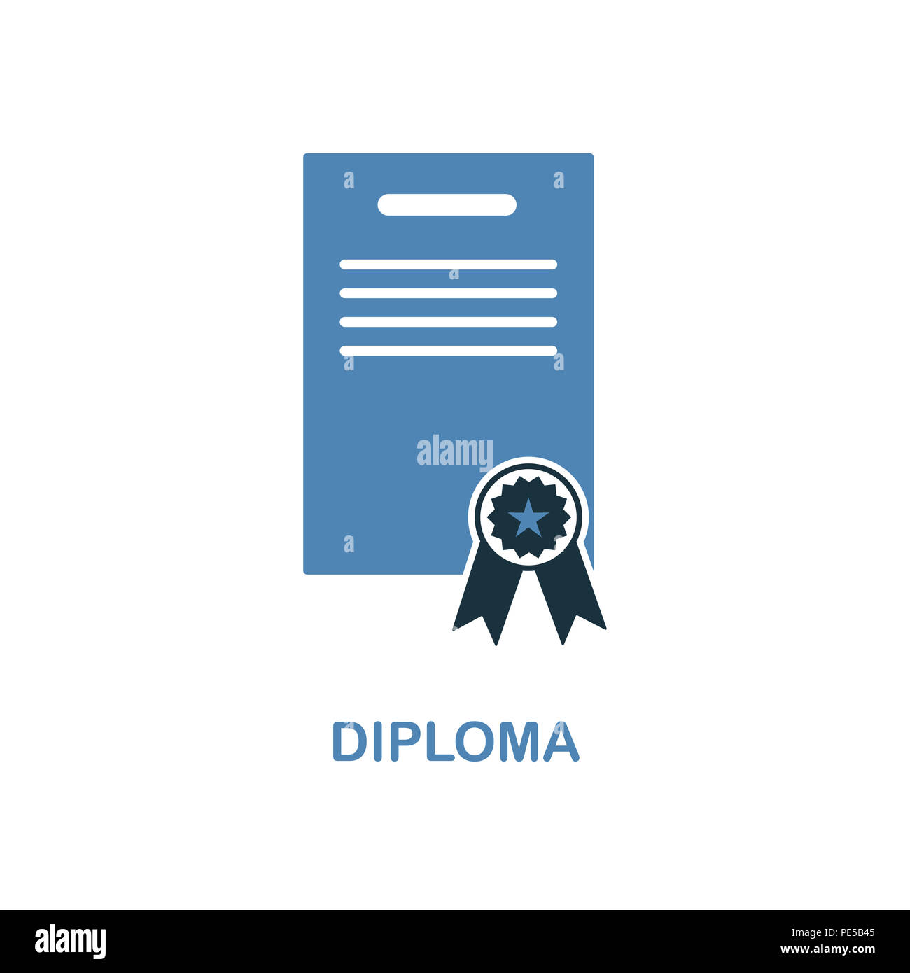Diploma creative icon. Simple element illustration. Diploma concept ...