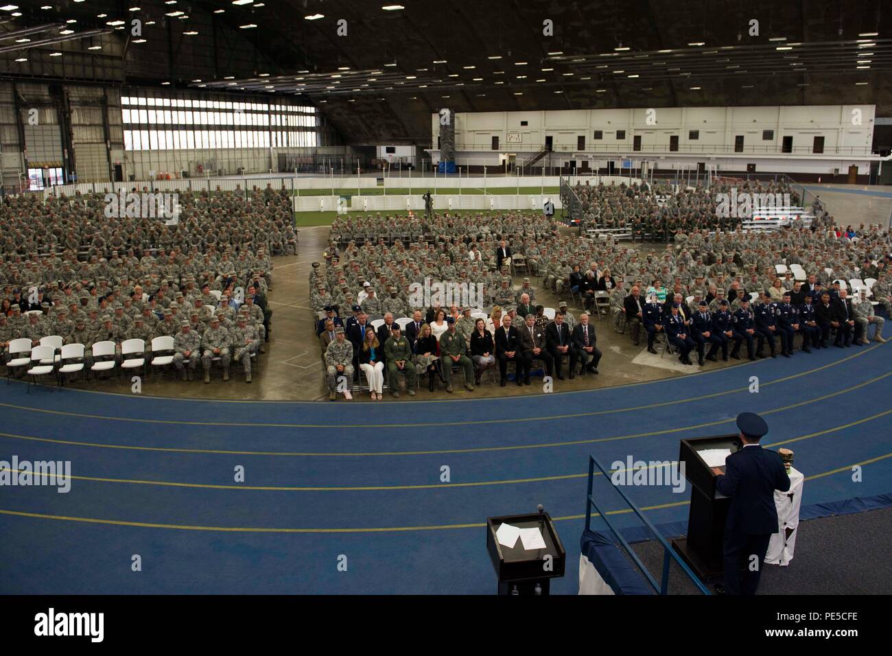 Col. Gentry Boswell, 28th Bomb Wing commander, addresses Ellsworth ...
