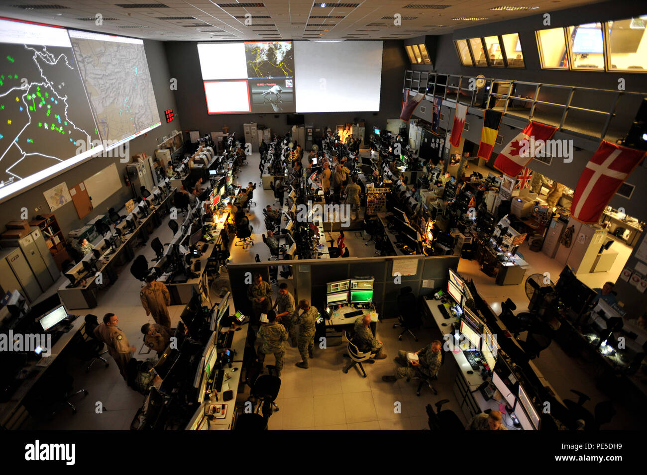 Combined Air Operations Center (CAOC) at Al Udeid Air Base, Qatar ...