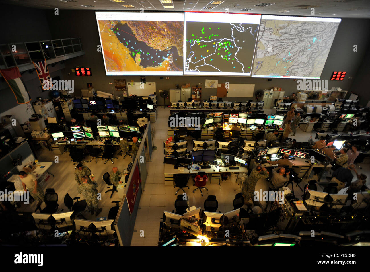 Combined Air Operations Center (CAOC) at Al Udeid Air Base, Qatar ...