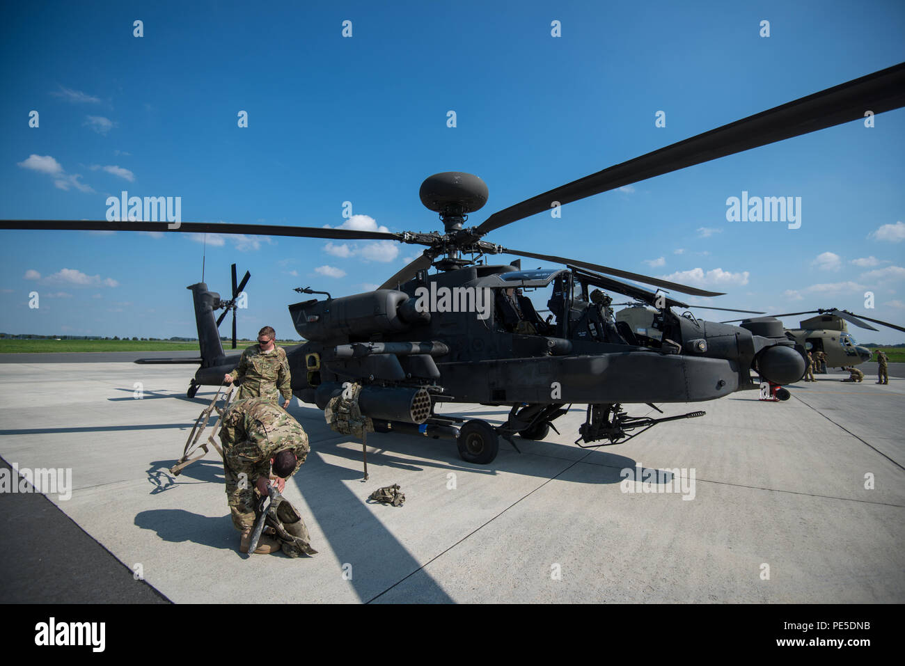 U.S. Army flight crew members with 2-159 Attack Reconnaissance ...