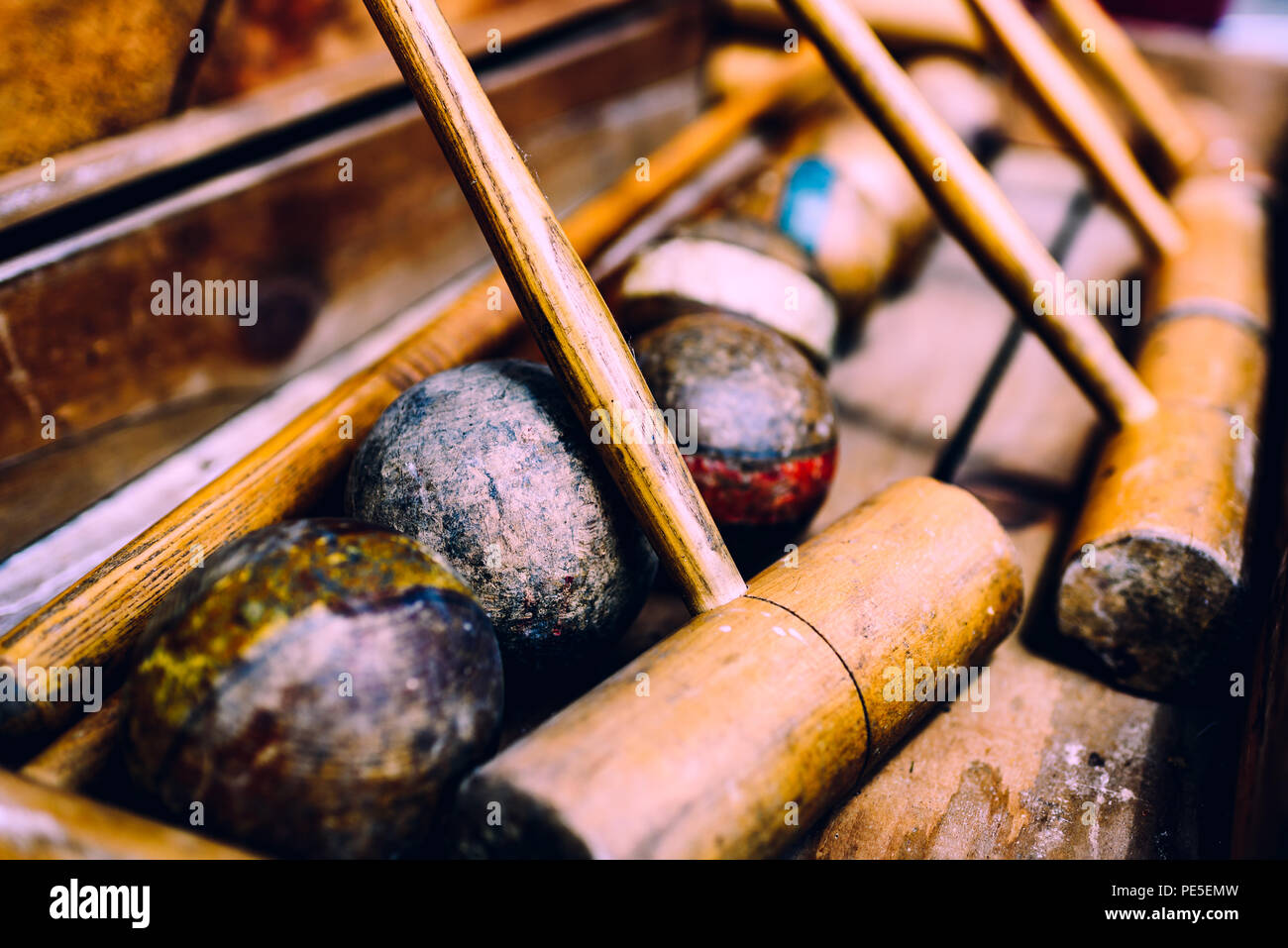 Antique wooden croquet set hi-res stock photography and images - Alamy
