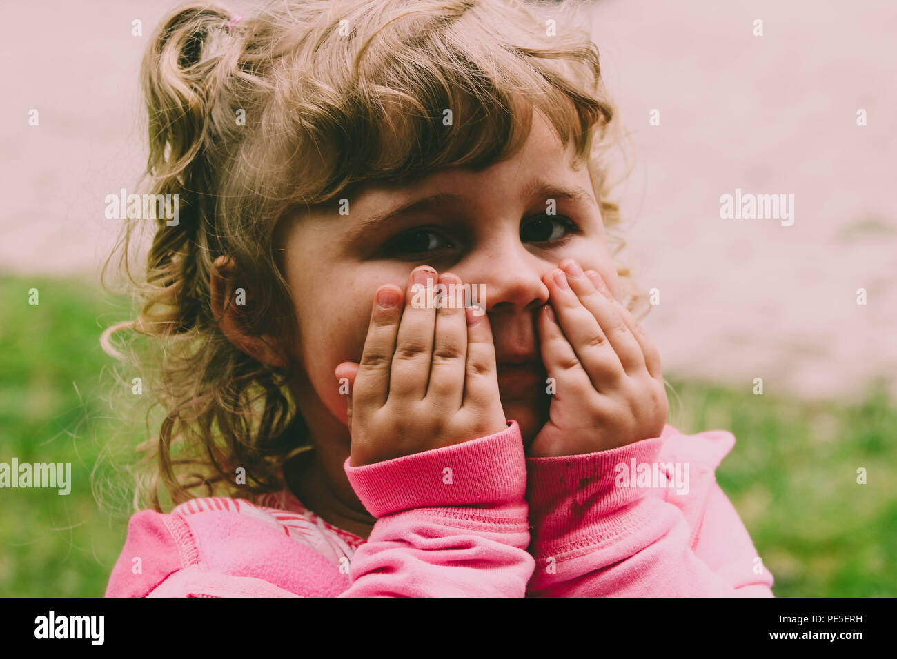 Shy Playful Girl Stock Photos & Shy Playful Girl Stock Images - Alamy