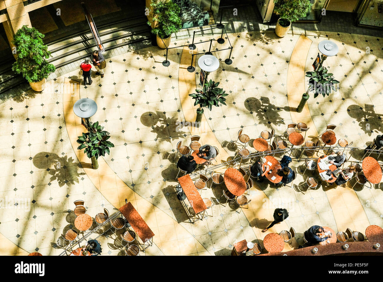Birds eye view of shopping mall hi-res stock photography and images - Alamy
