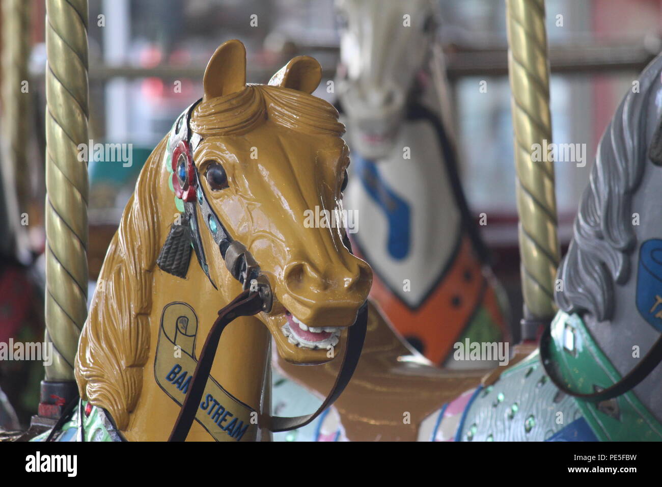 Carousel horse on merry go round hi-res stock photography and images ...