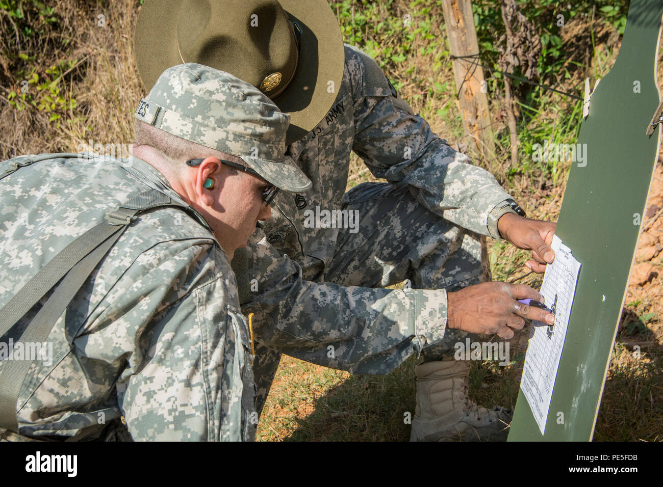 Army Reserve drill sergeant, Sgt. 1st Class Ervin Brewster, of Company ...