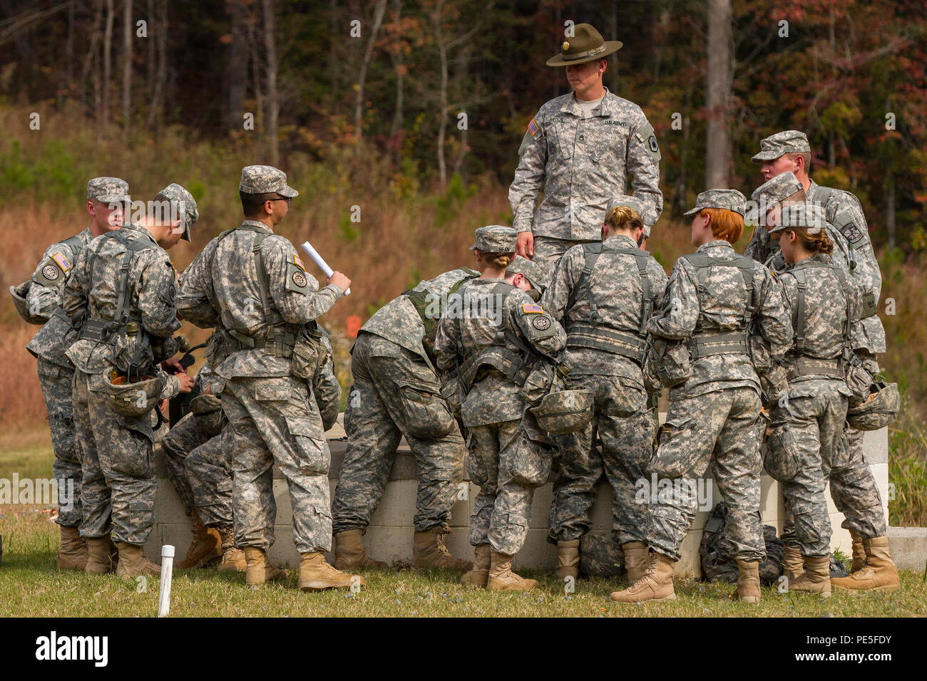 Army Reserve drill sergeant, Sgt. Robin Brown of Belton, S.C., who is ...