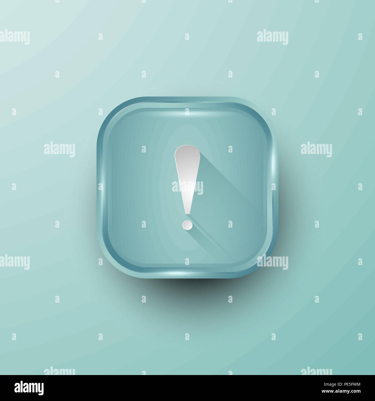 Isolated 3d icon.Flat exclamation symbol Stock Vector Image & Art - Alamy