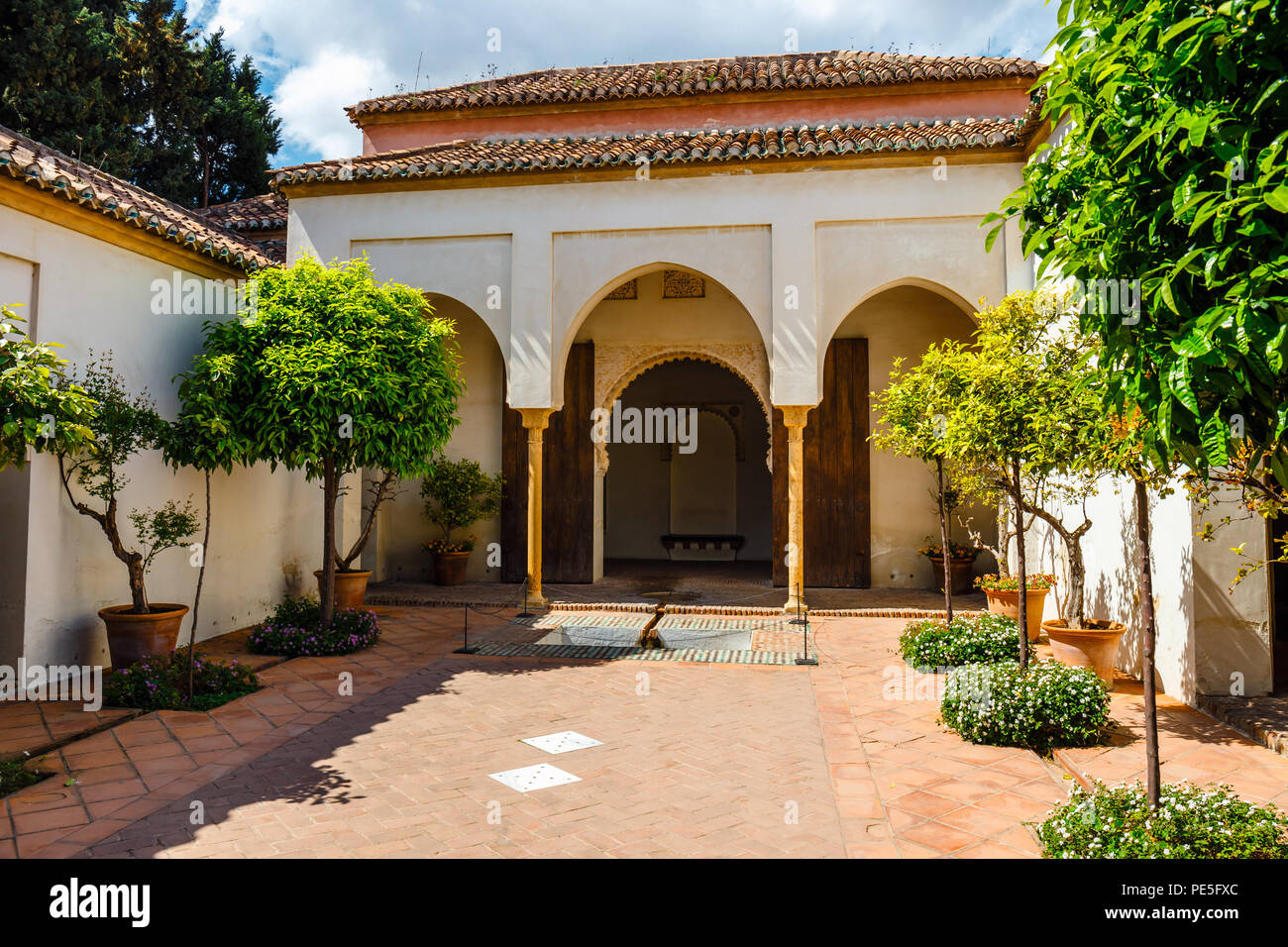 Entrance moorish alcazaba fortification malaga hi-res stock photography ...