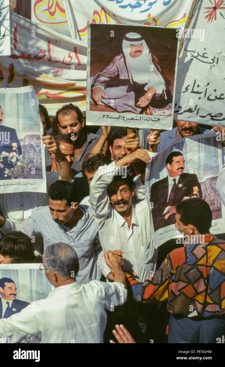 Baghdad, Iraq - October 1995 - Marches and rallies in the streets of ...