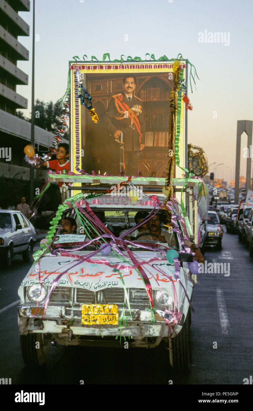 Baghdad, Iraq - October 1995 - Marches and rallies in the streets of ...