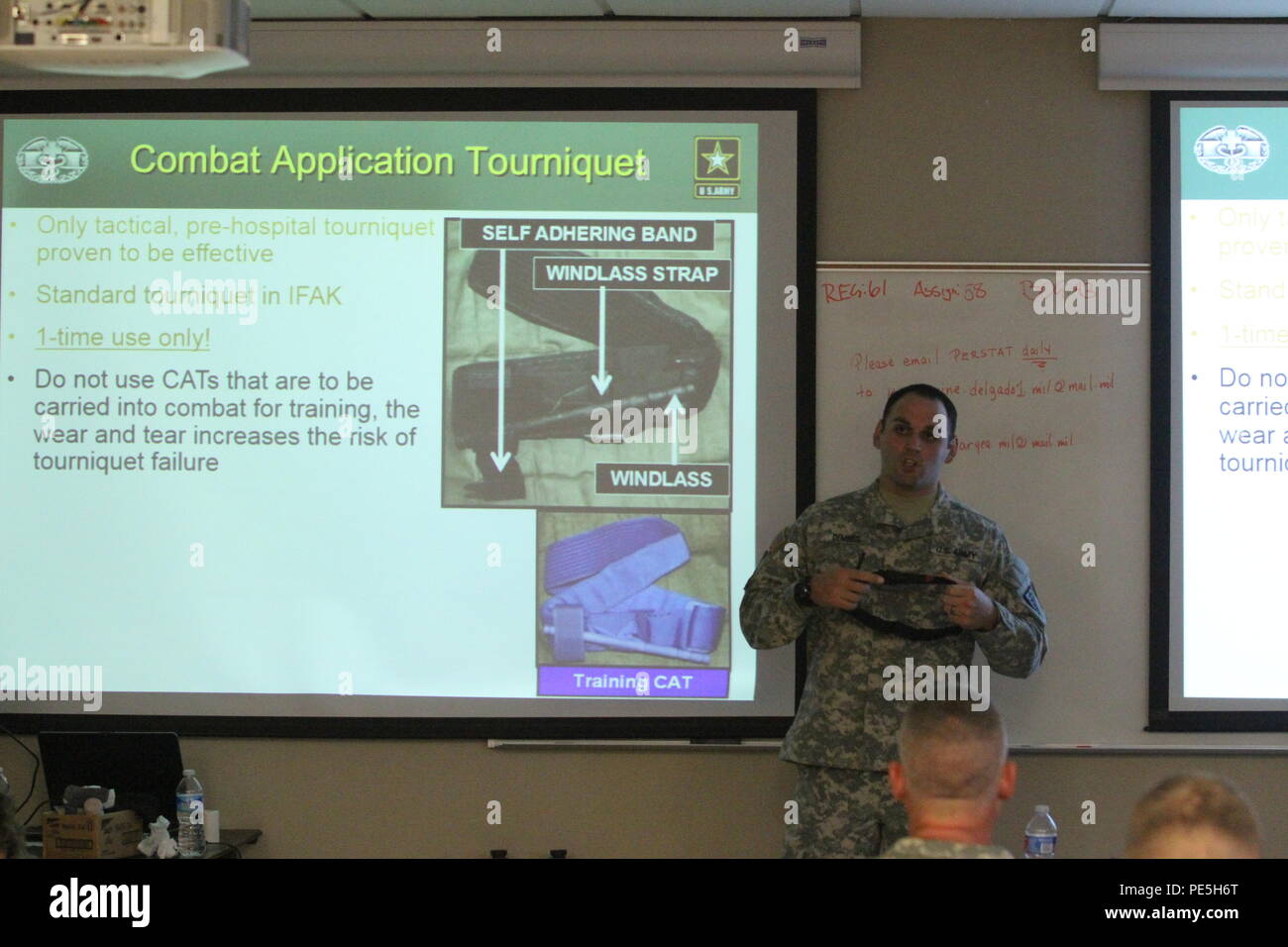 Staff Sgt. Derek DeMoss, a combat medic for the 3rd Medical Command ...